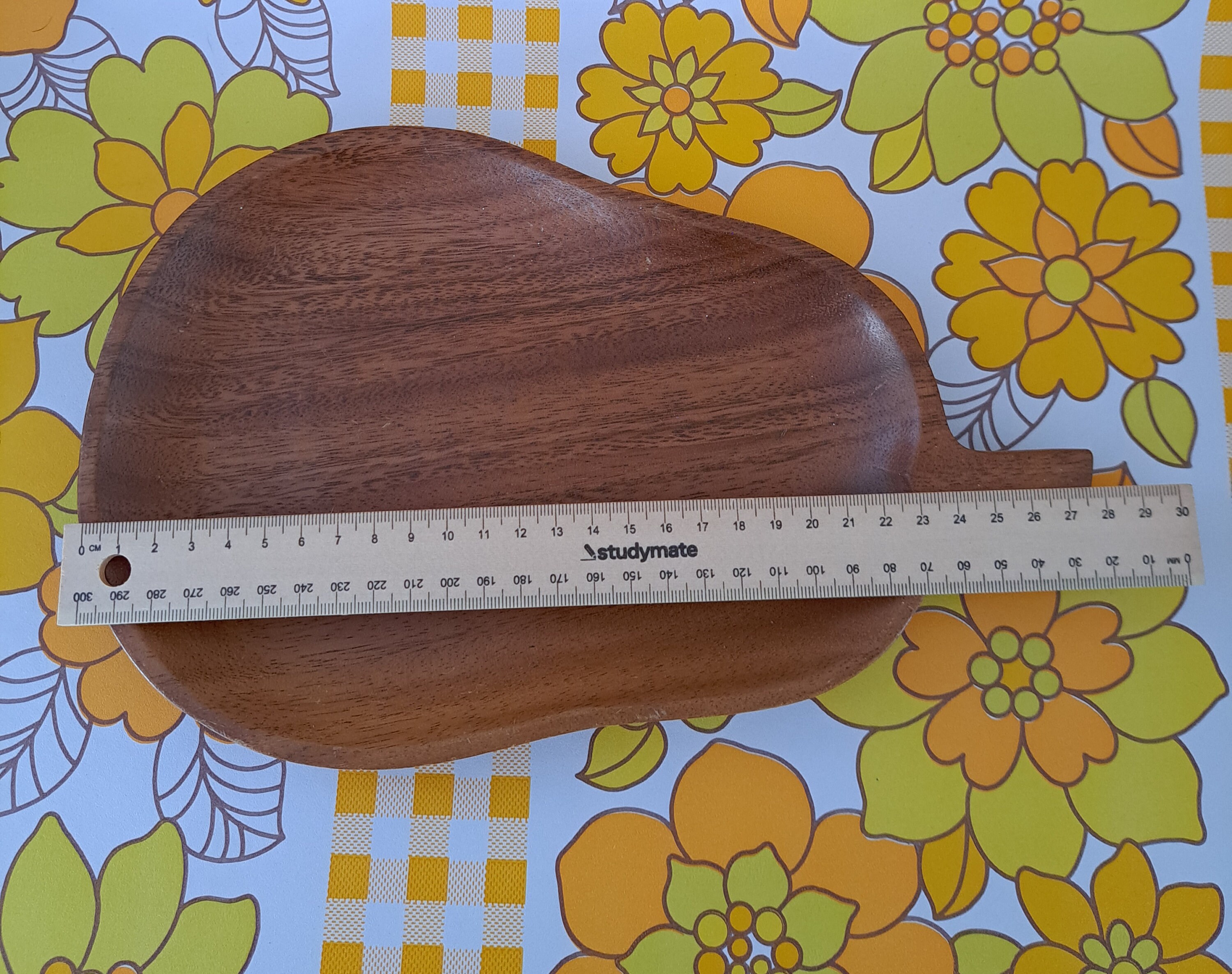 Vintage Monkey Wood Pear Shaped Plates and Spoon. 1970s Wooden Pear ...