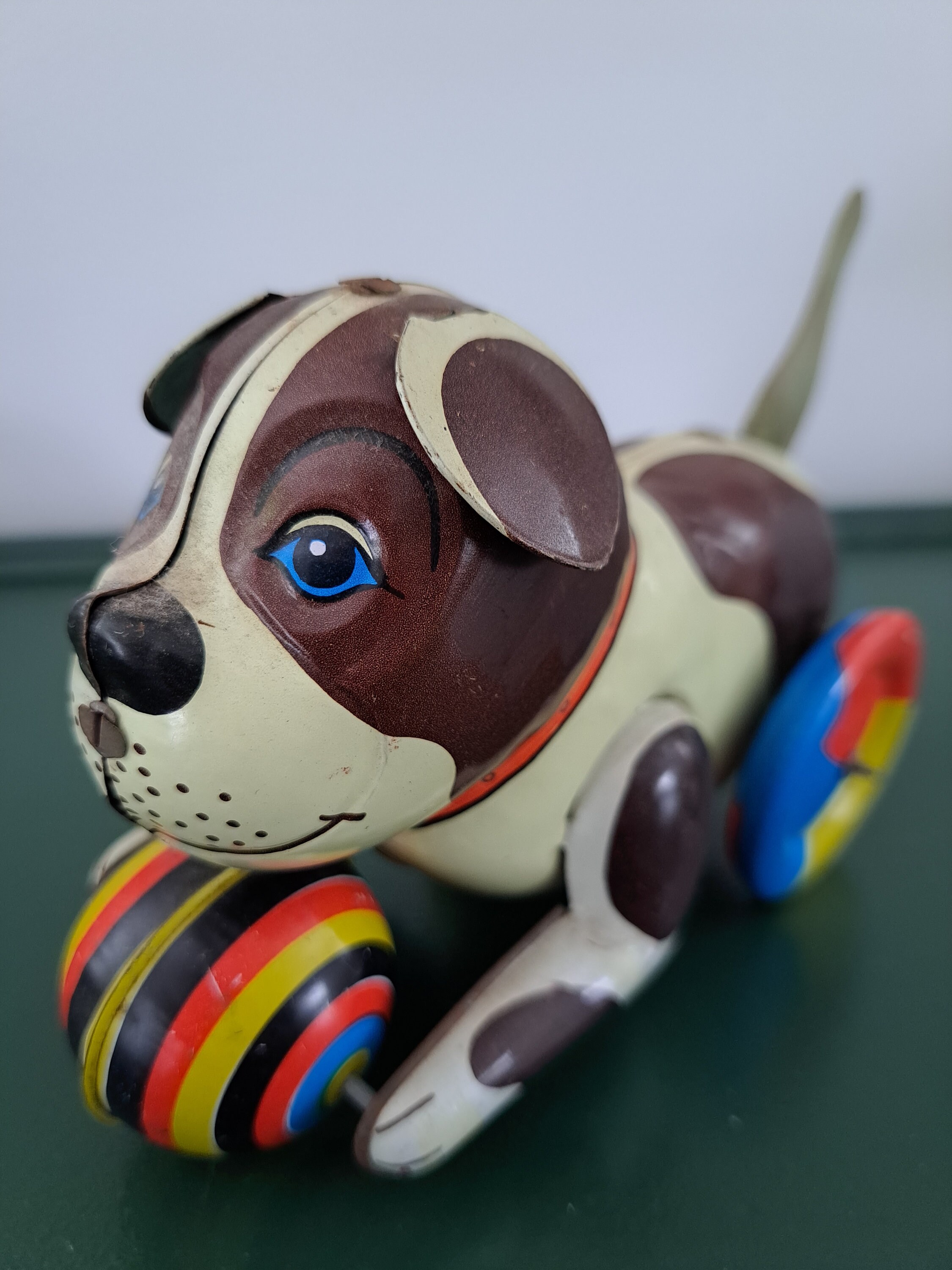 Vintage Metal Dog and Ball Push Toy. 1970s Tin Toy Dog. Push - Etsy