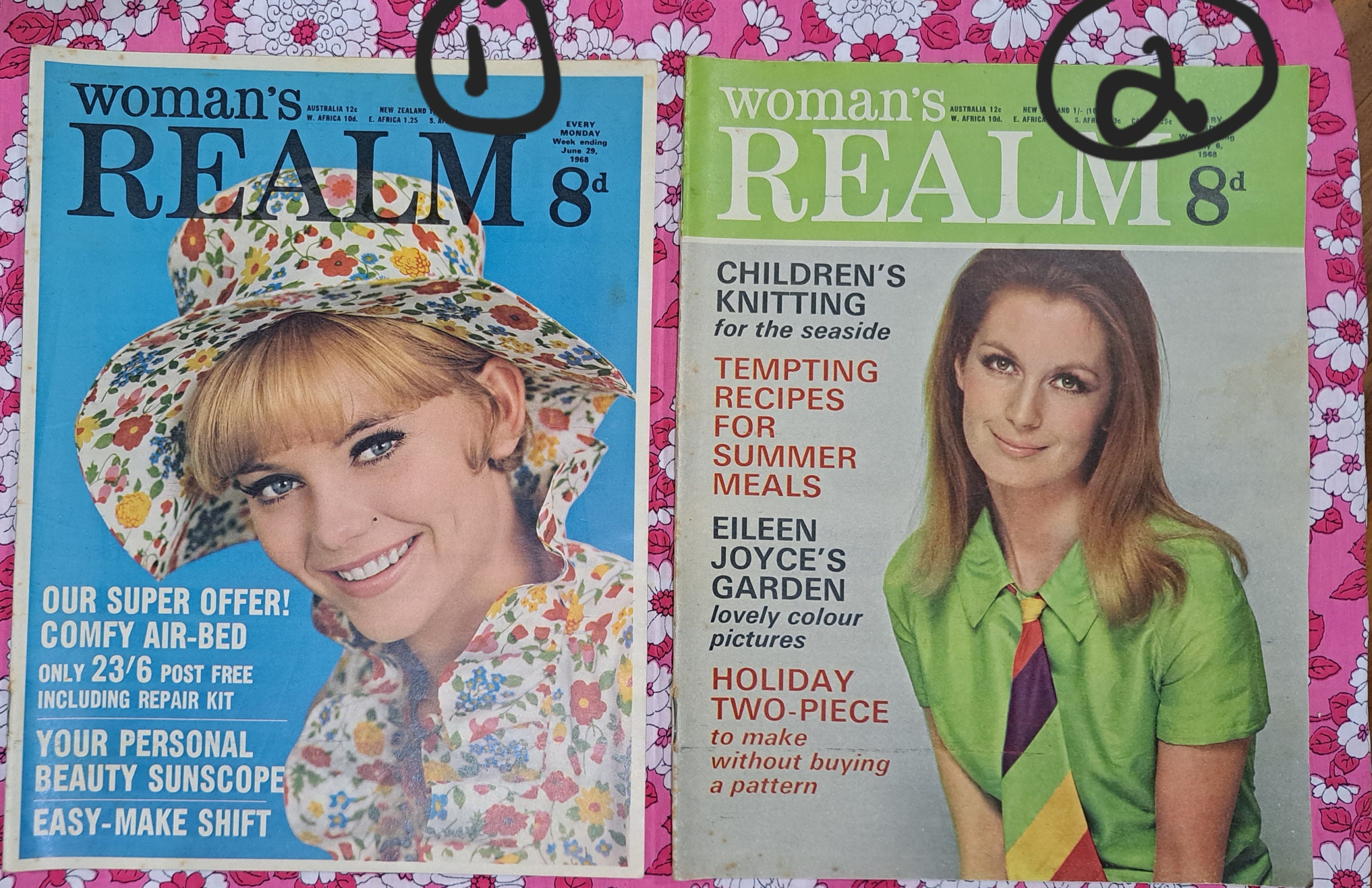 Vintage 1960s Magazines, Woman's Realm. Original Ladies Magazines 60s ...