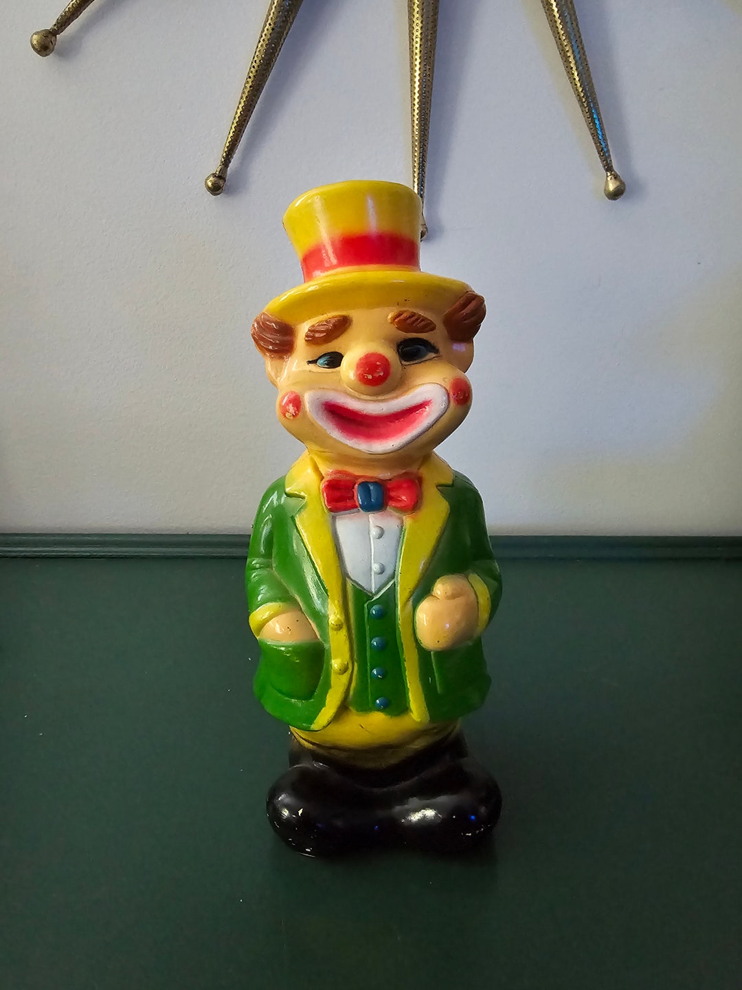 Vintage Plastic Clown Money Box. Made in Hong Kong Piggy Bank. 1950s ...