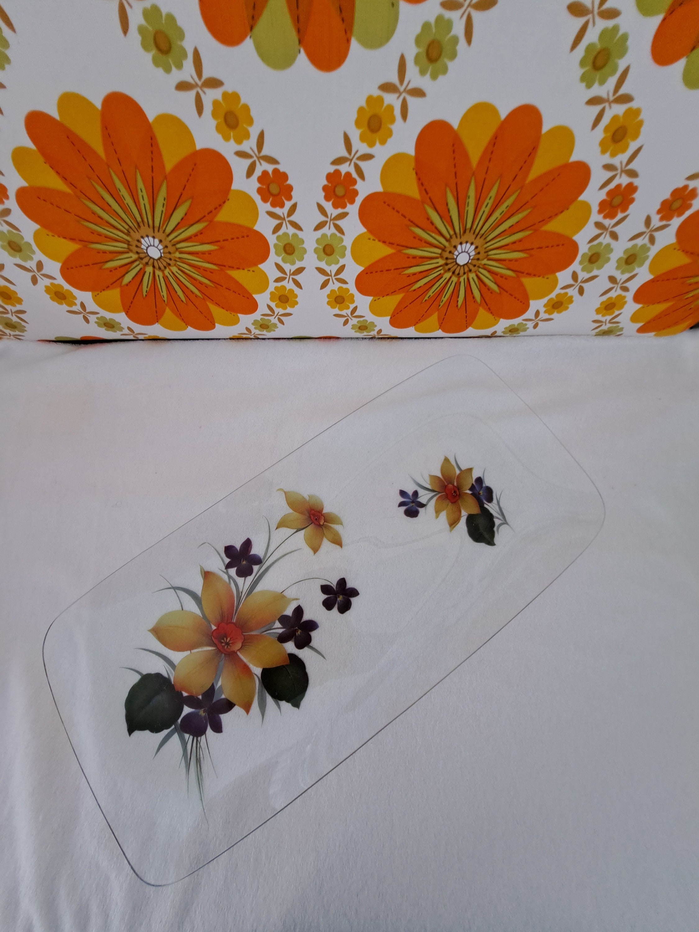 Vintage Chance Glass Platter Vibrant Yellow and Orange - Etsy