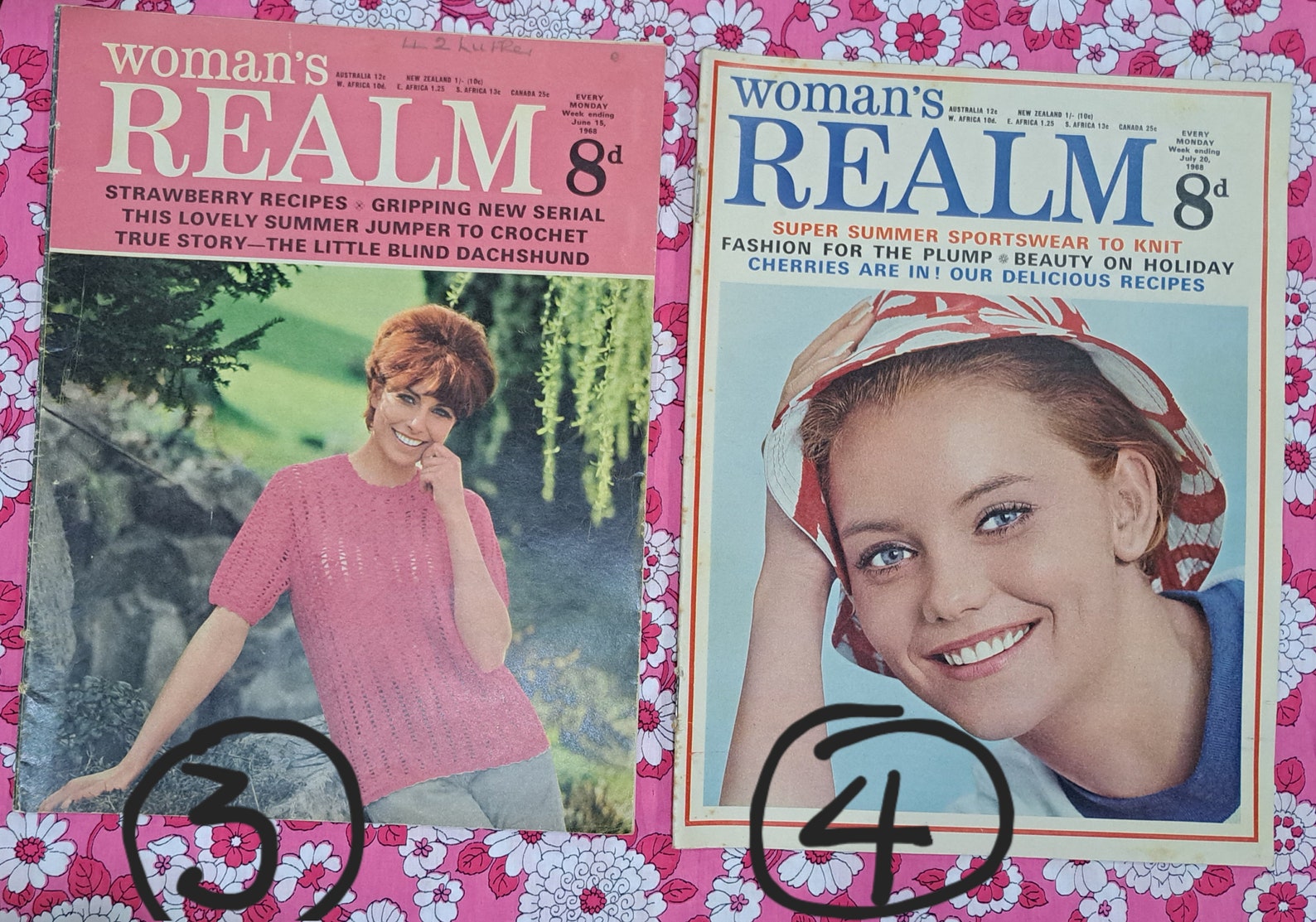 Vintage 1960s Magazines, Woman's Realm. Original Ladies Magazines 60s ...