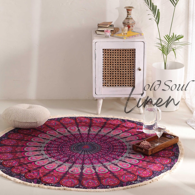 Mandala Bath Rug - Etsy