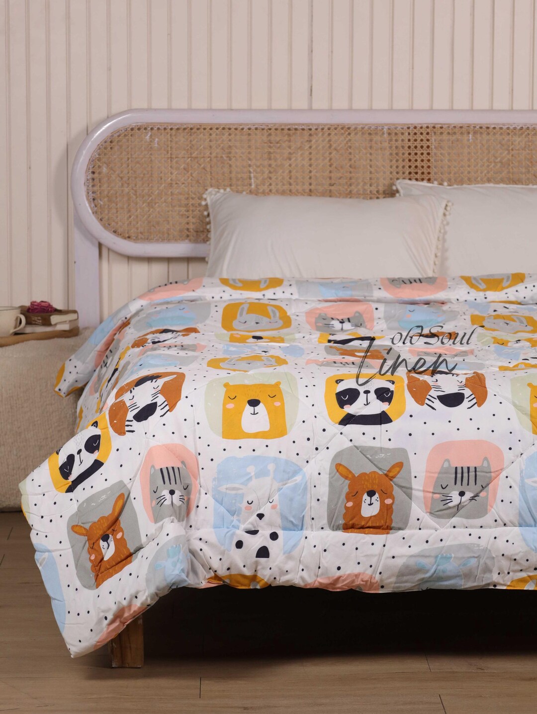 Cute Animal Kids AC Comforter | Cartoon Animal Quilt | Toddler Bedding ...