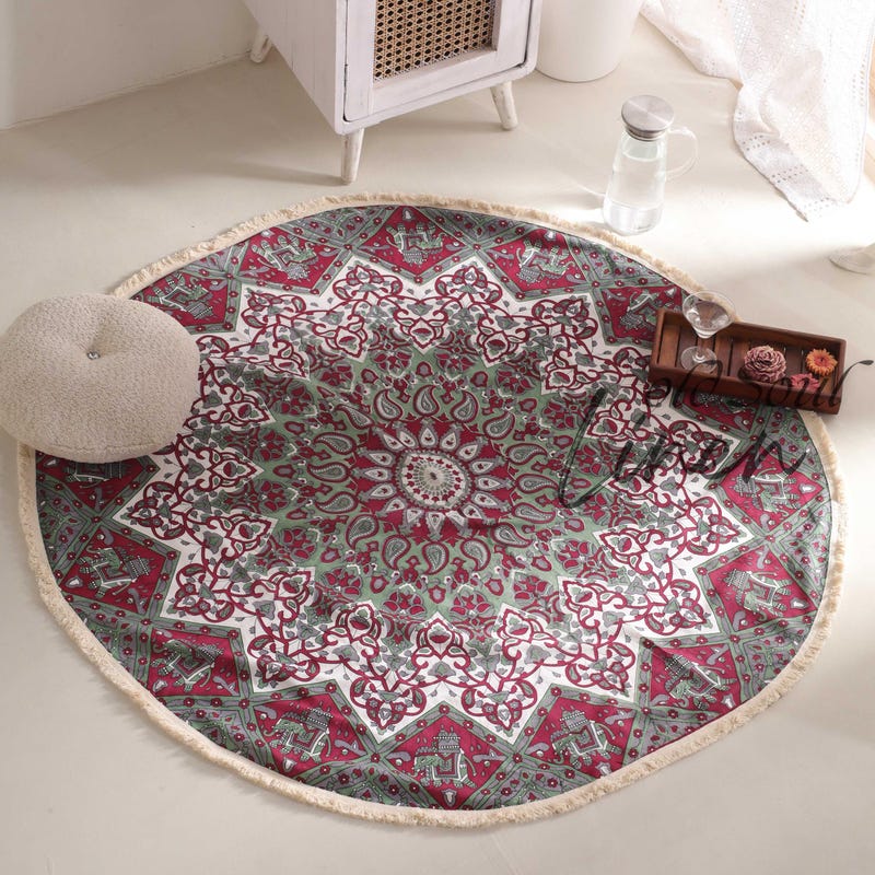Round Yoga Mat - Etsy