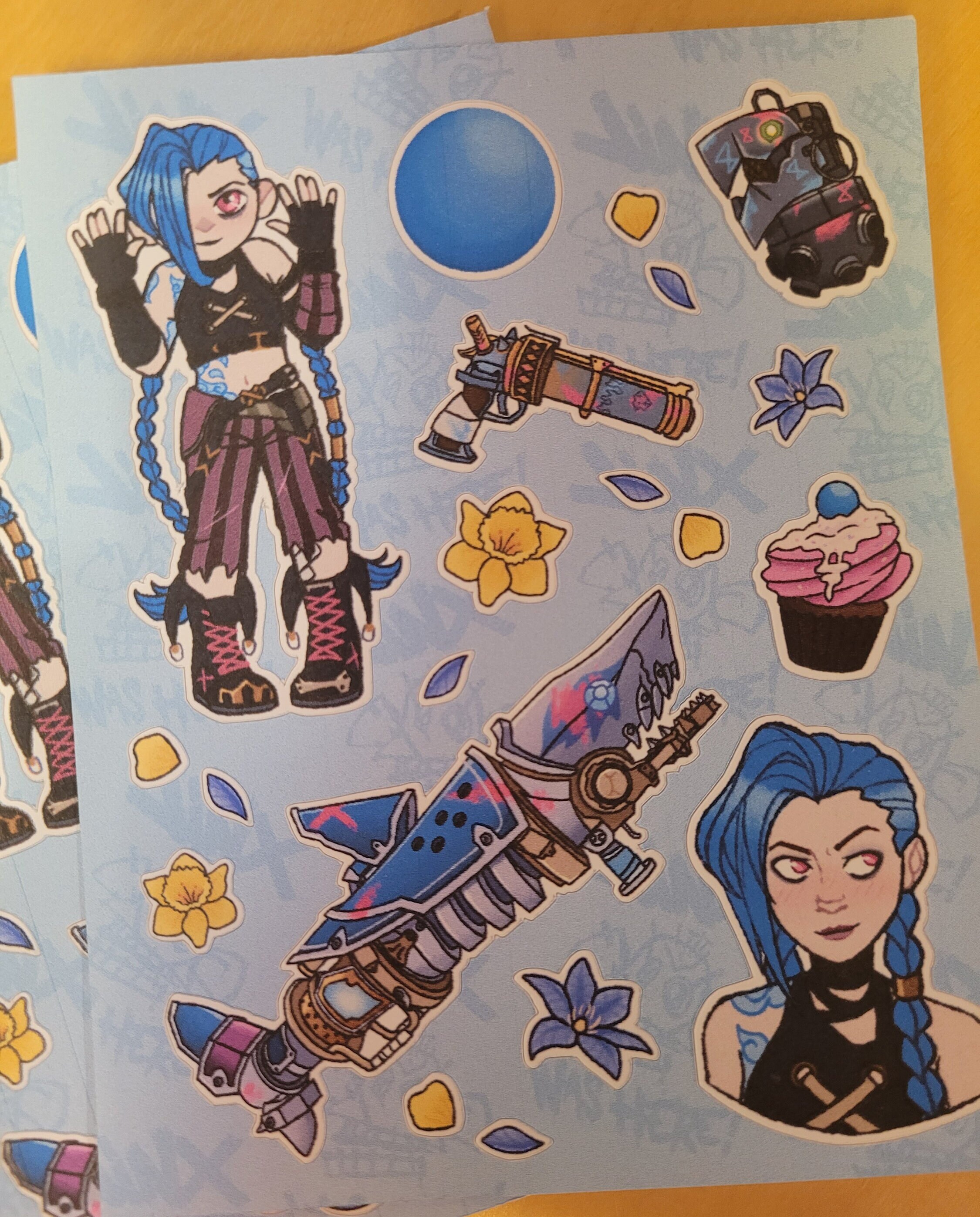 Jinx Arcane Inspired Sticker Sheet NOT Waterproof - Etsy