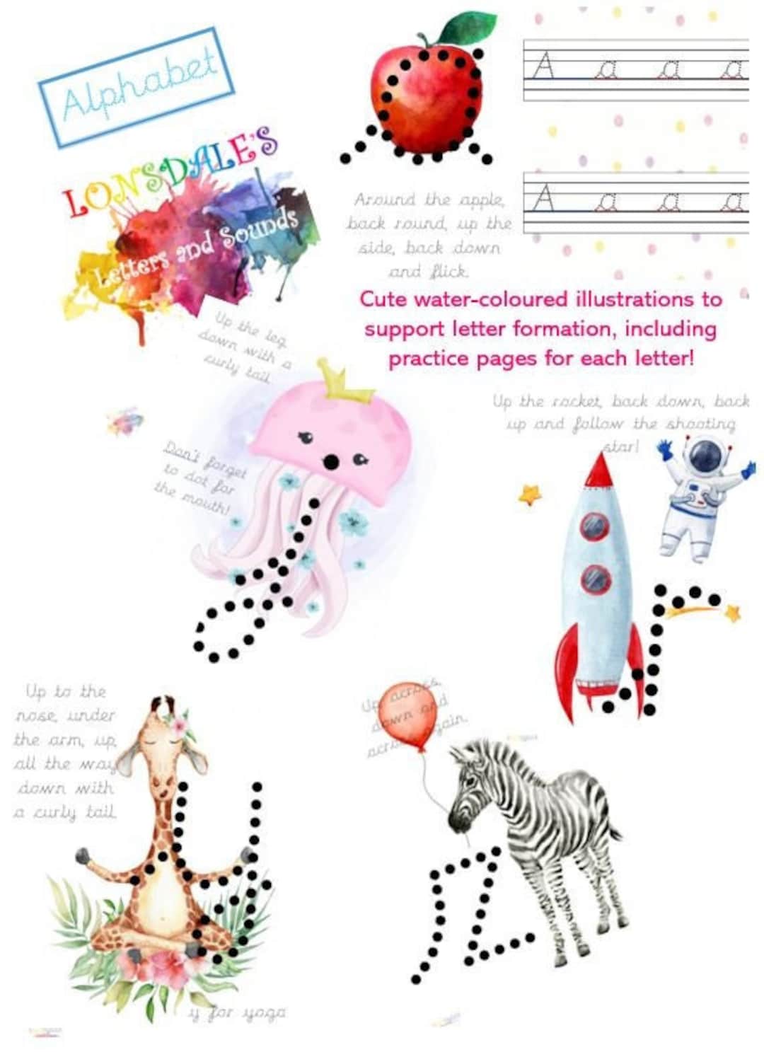 Letter Formation, Handwriting Practice & Workbook - Etsy