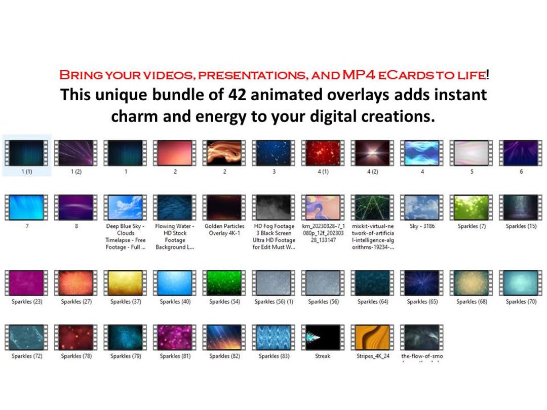 Overlays for Videos, Powerpoint, MP4 Ecards,, , MP4 Greeting Card ...