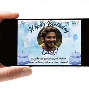 Editable Happy Birthday Card Template With Customizable Personal ...