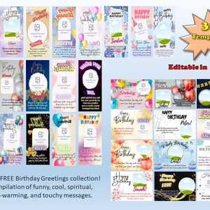Editable Happy Birthday Card Template With Customizable Personal ...