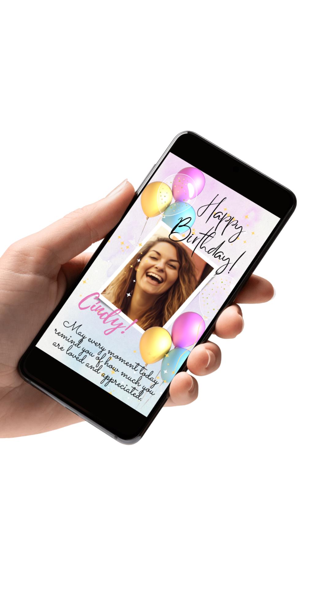Editable Happy Birthday Card Template With Customizable Personal ...