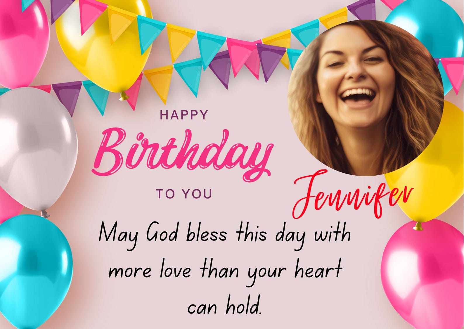 Editable Happy Birthday Card Template With Customizable Personal ...