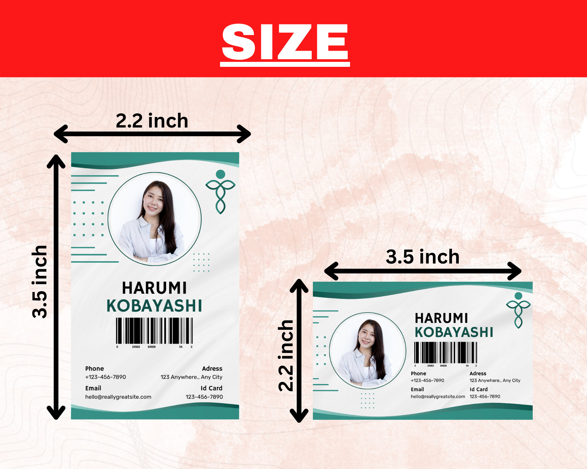 Doctor ID Badge Template for Doctors, Nurse and Hospital Staffs, Fully ...