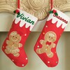 Personalized Gingerbread Santa Snowman Elf Christmas Stockings With ...
