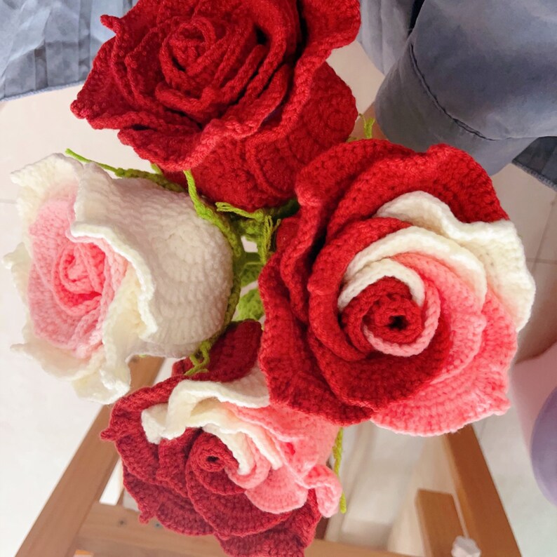 Crochet Roses Thai Roses Large Roses Knitted Roses - Etsy