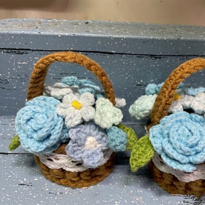 Crochet Flowers, Crochet Sunflowers, Crochet Daisies, Crochet Flower Baskets, Handmade Pots ...