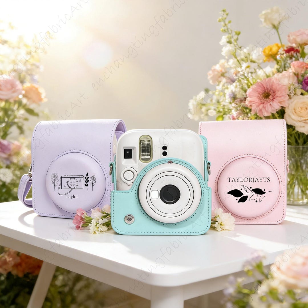 Personalized Instax Mini 13 Camera Case, Leather Protective Camera Bag ...