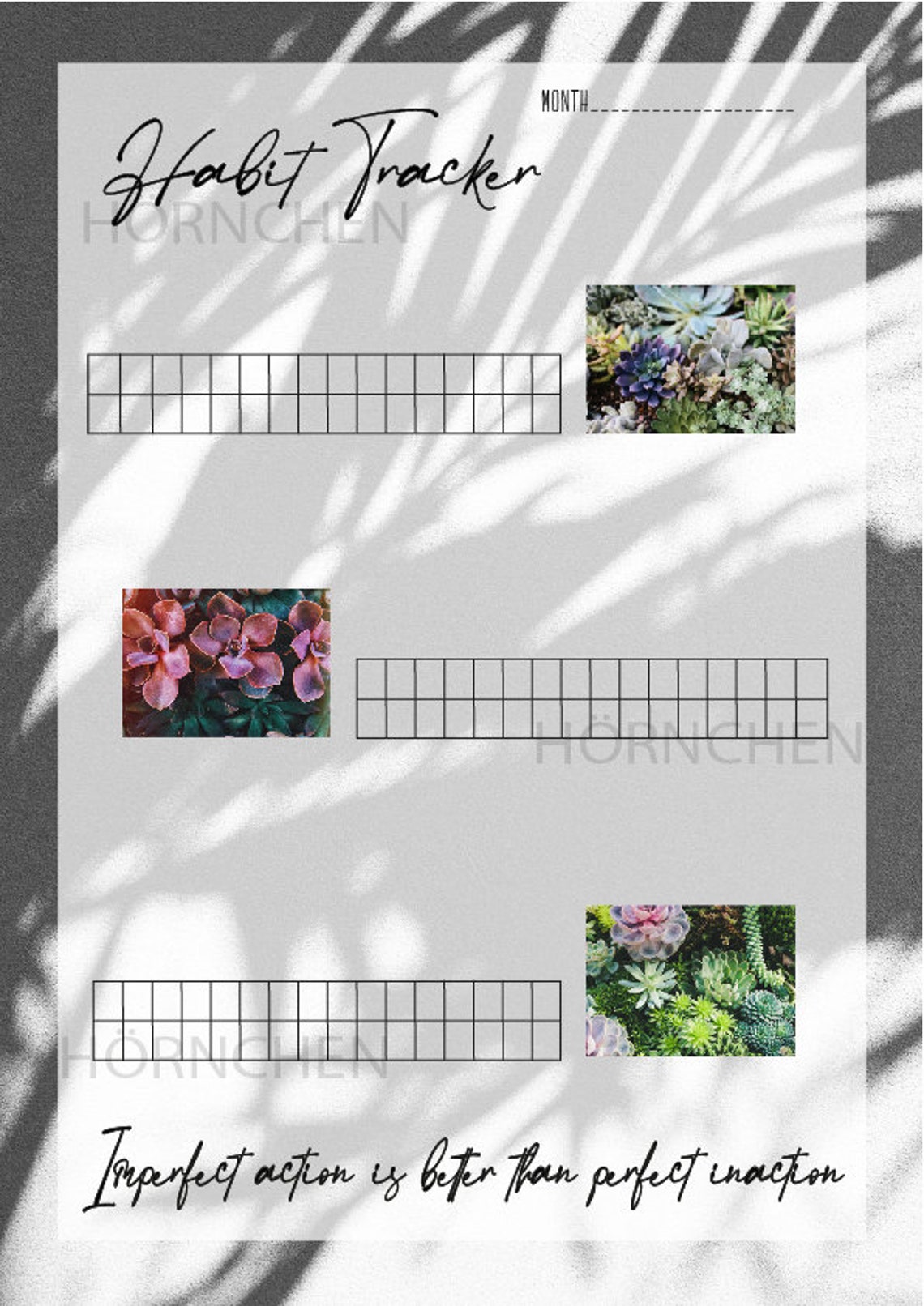 Floral Design Printable Habit Tracker Monthly Habits A4 - Etsy