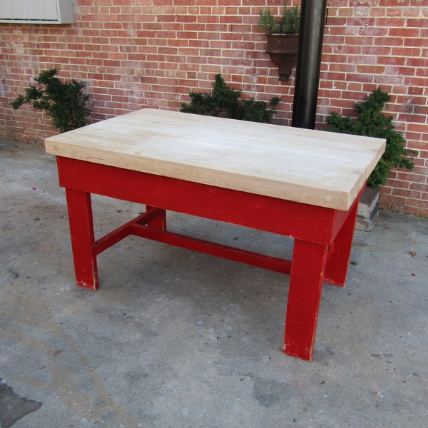 Butcher Block Table - Etsy
