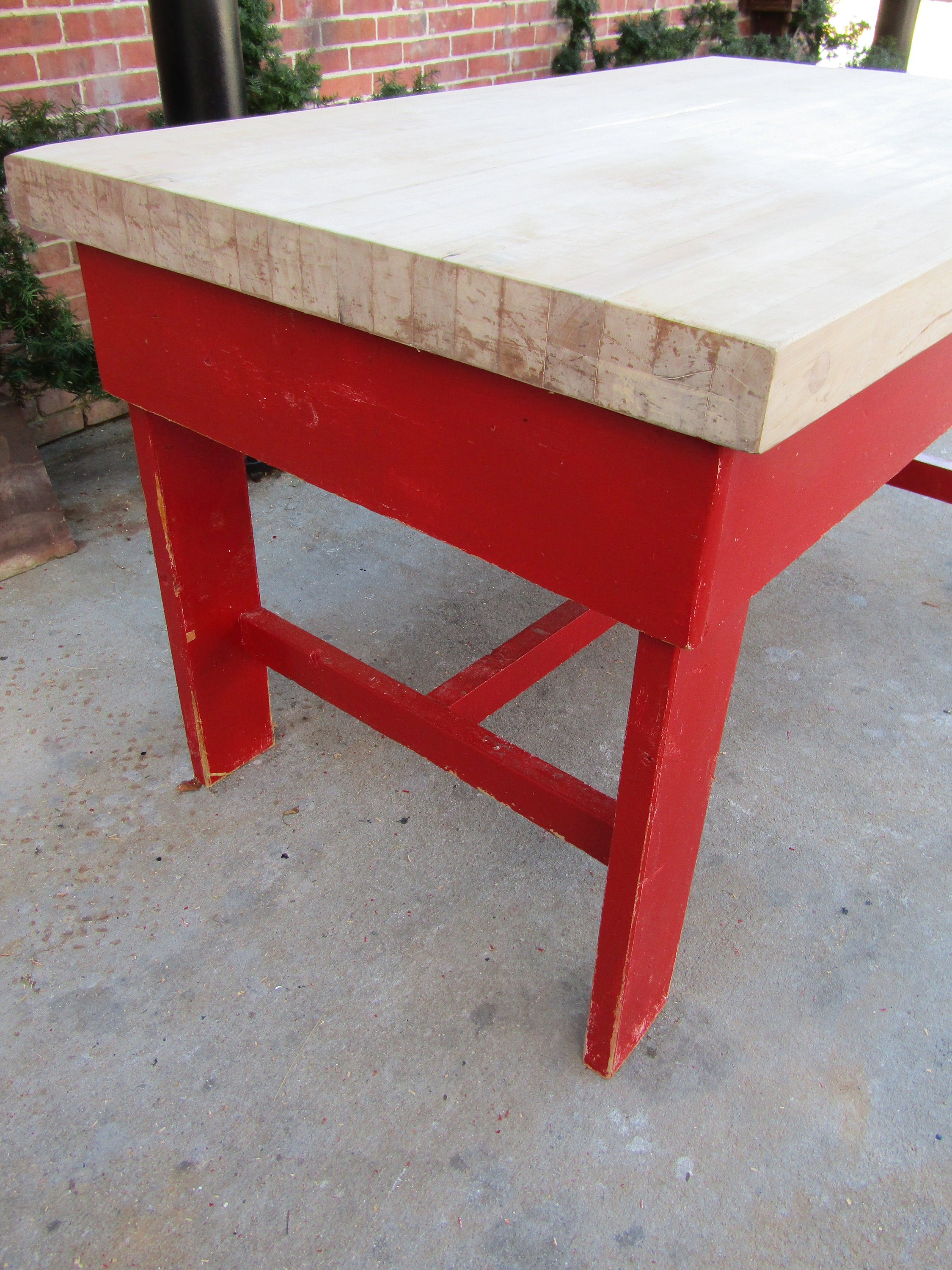 Very Chunky Large Vintage Butchers Block Table 1950s Beech - Etsy