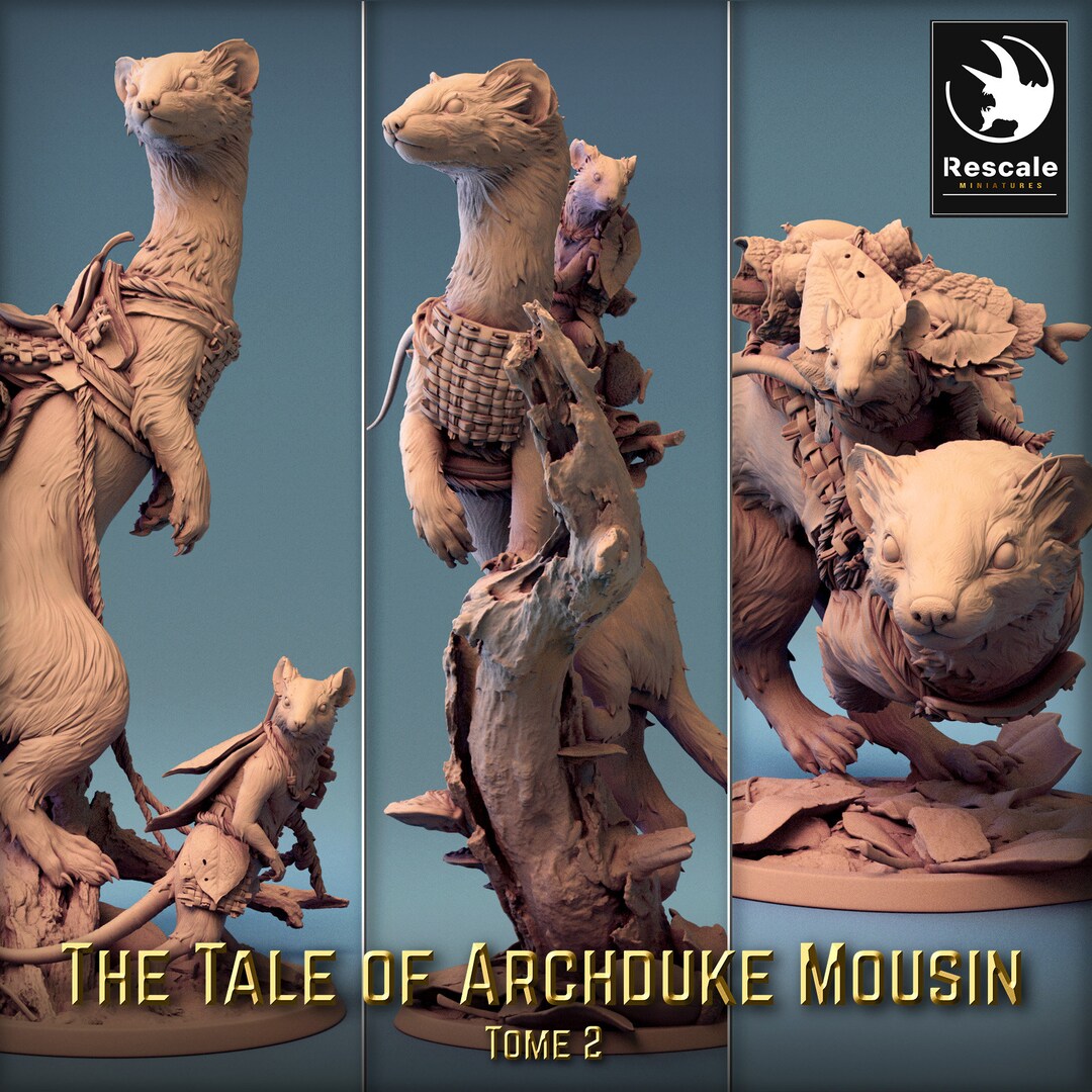 Rescale Miniature ancient Lord of the Print Tale of Archduke Mousin ...