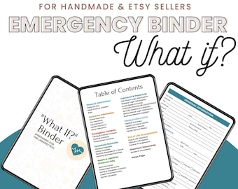 Fillable Emergency Binder Printable for in Case of Emergency - Etsy