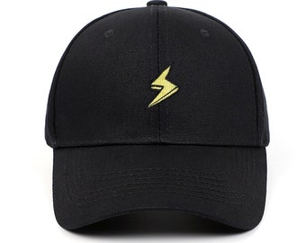 LIGHTNING BOLT Baseball Hat Embroidered Dad Cap Storm - Etsy