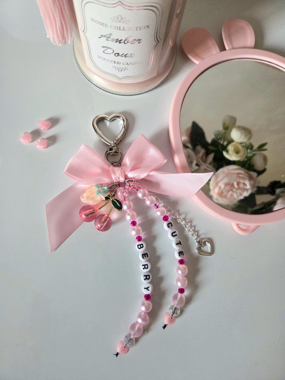 Coquette Keychain – Cute Keychain – Fashion Accessory – Porte-clé ...