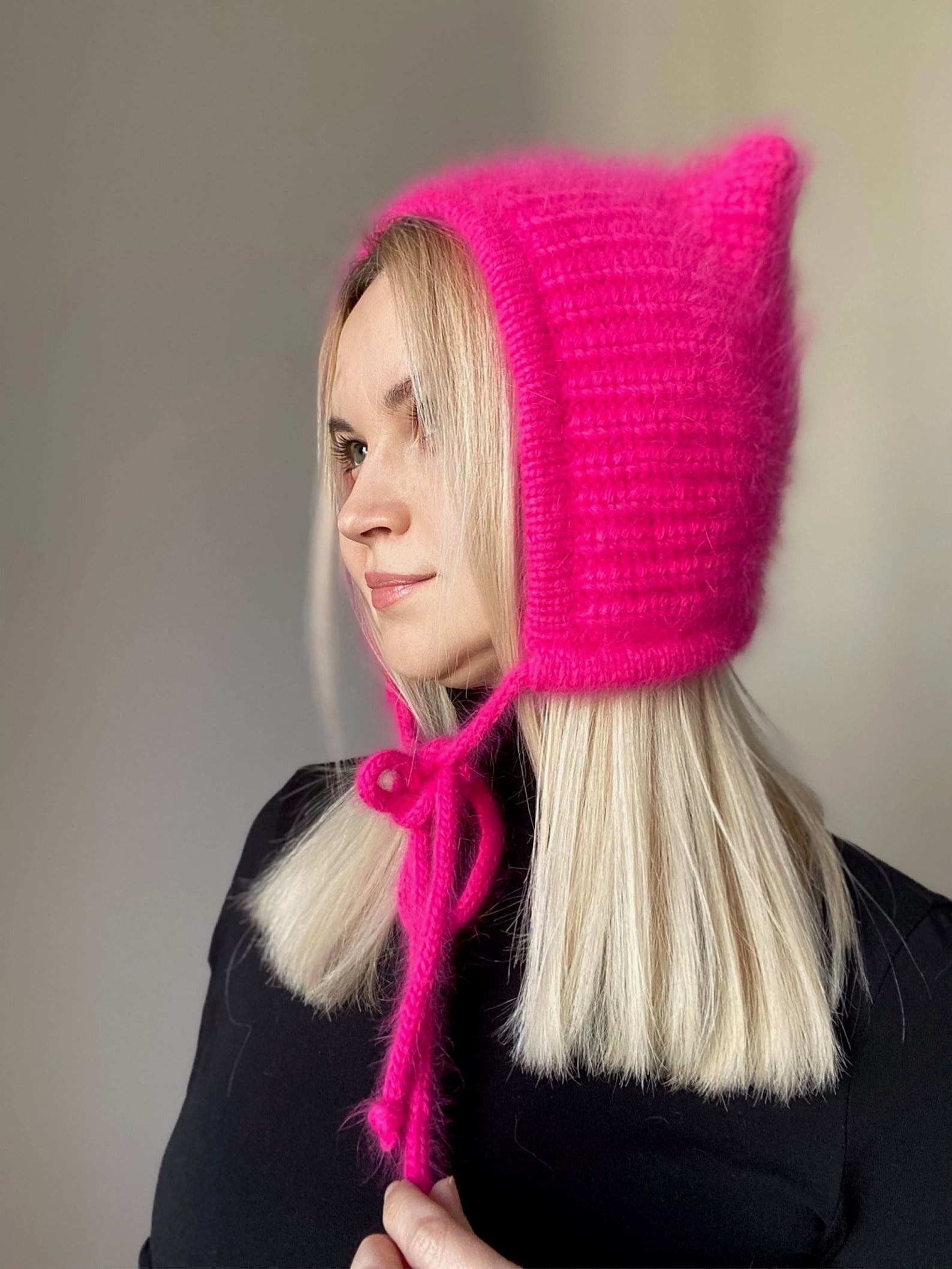 Bonnet for Women Fluffy Bonnet Fluffy Hat Mink Wool Women's Hat Beanie ...