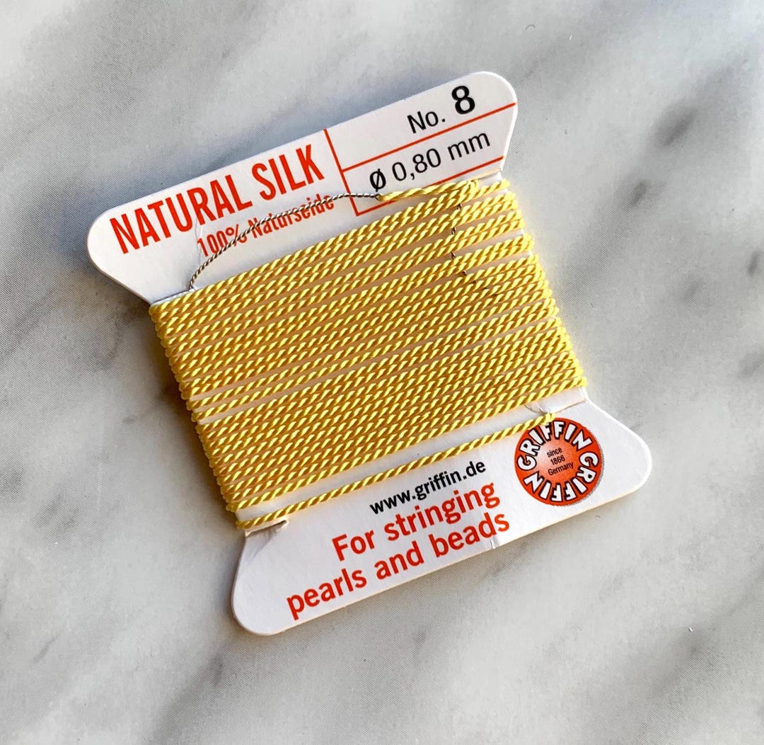 GRIFFIN Silk Thread in Banana Yellow, Hand-dyed Beading Thread - Etsy