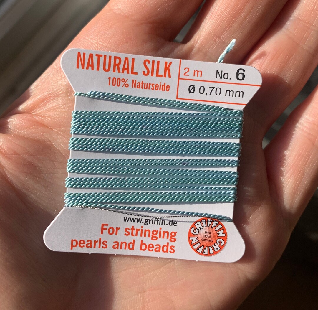 Griffin Silk Thread in Baby Blue, Hand-dyed Beading Thread - Etsy