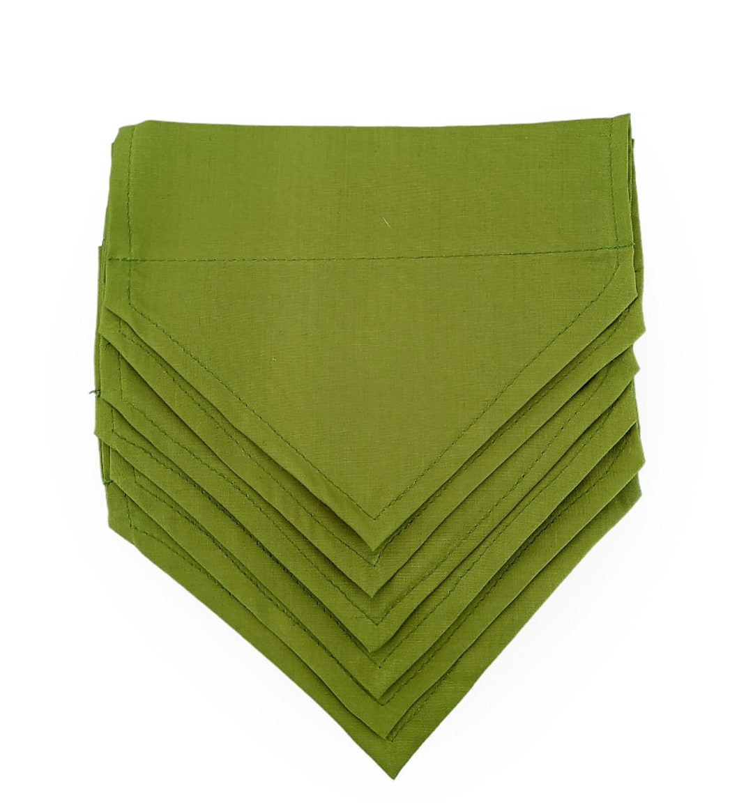 6 X Blank Dog BANDANAS Olive Green Poly Cotton All Medium Size - Etsy