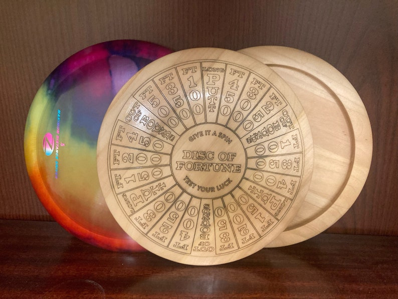 Disc of Fortune Disc Golf 8" Disc Wooden Custom Burned Disc Trophy - Etsy