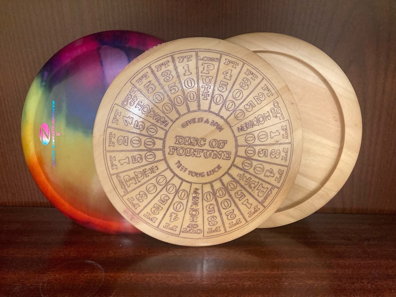 Disc of Fortune Disc Golf 8" Disc Wooden Custom Burned Disc Trophy - Etsy