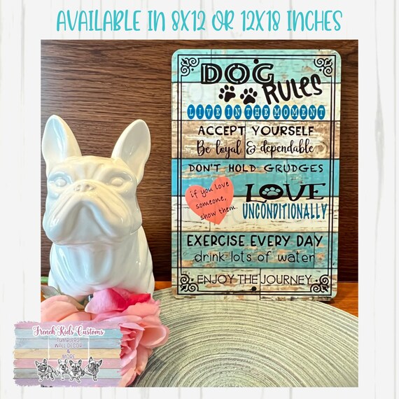 DOG RULES SIGN Aluminum Sign Funny Sign Gift for Dog Lover - Etsy