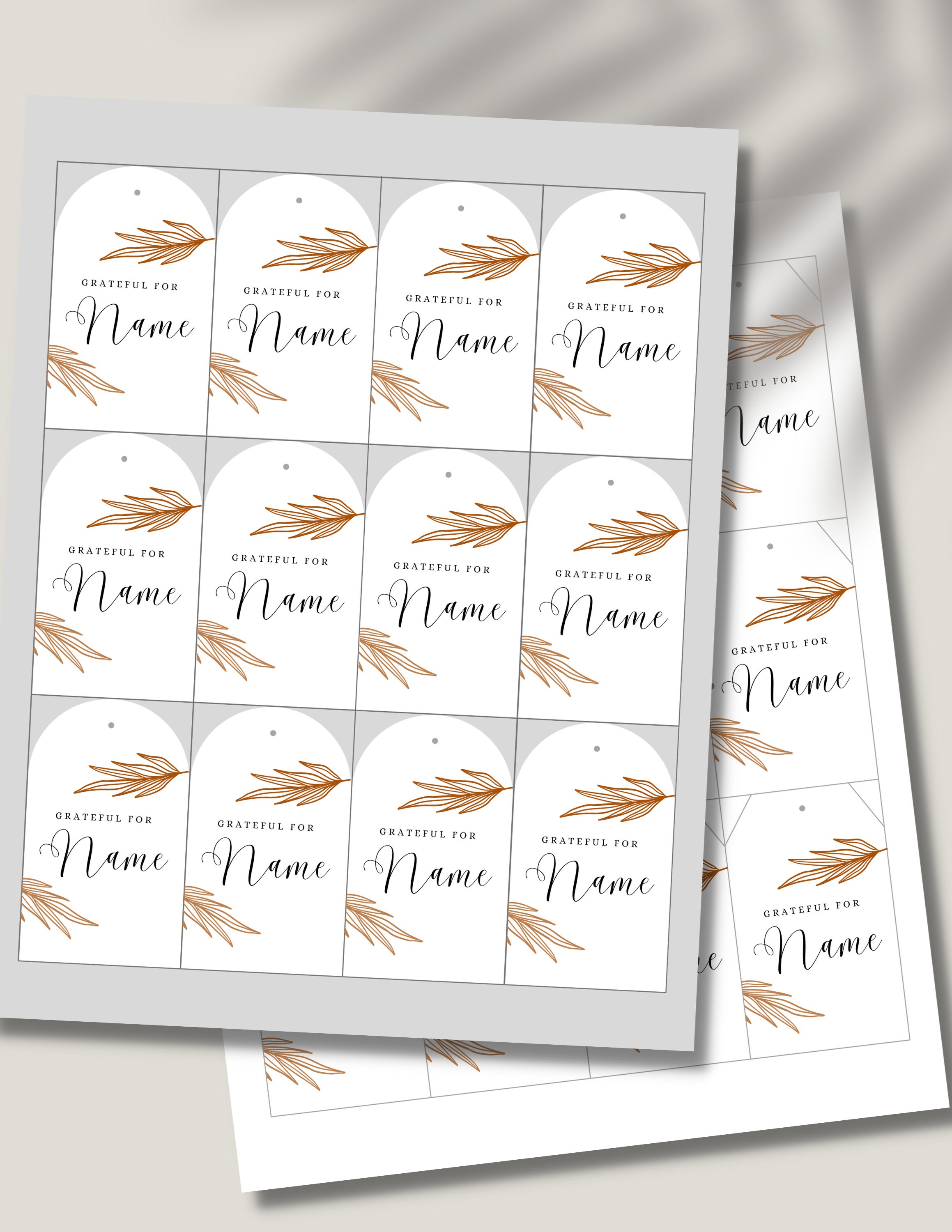Printable Thanksgiving Place Card Tags, Thanksgiving Place Card ...