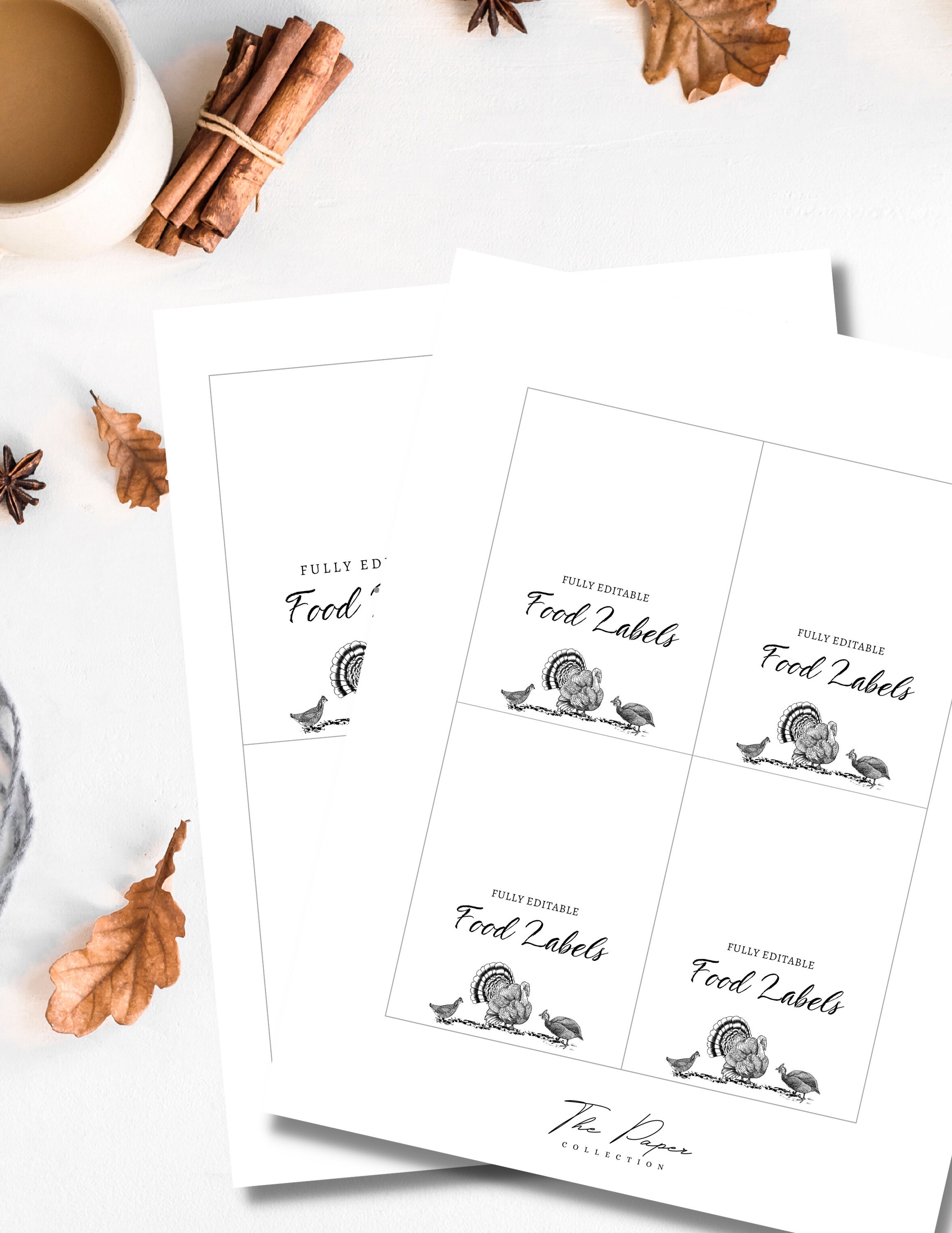 Thanksgiving Food Labels, Printable Thanksgiving Buffet Cards - Etsy