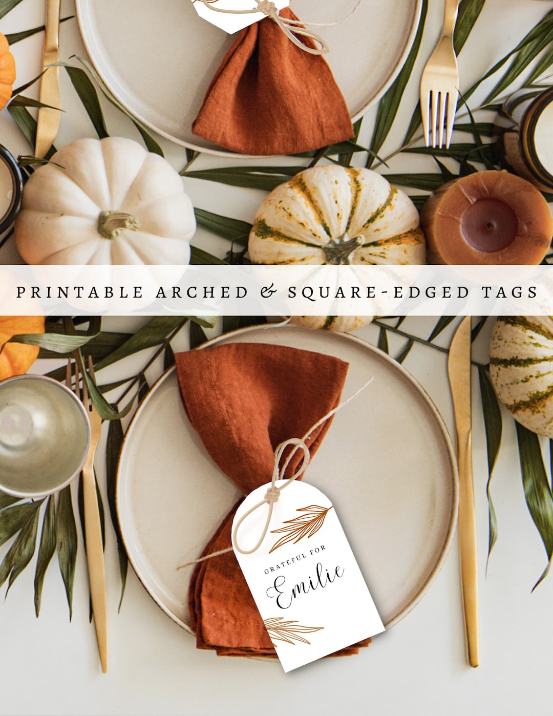 Printable Thanksgiving Place Card Tags, Thanksgiving Place Card ...