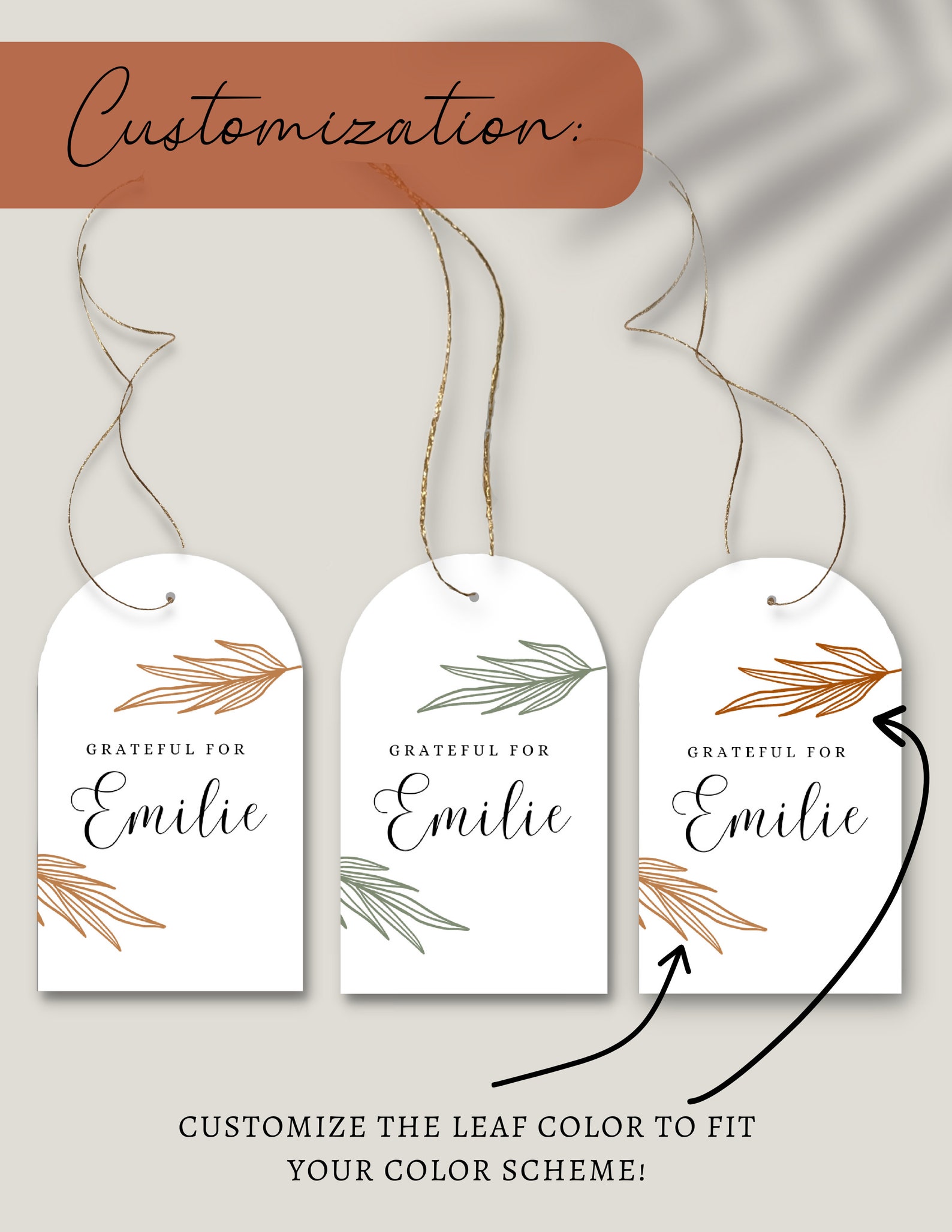 Printable Thanksgiving Place Card Tags, Thanksgiving Place Card ...