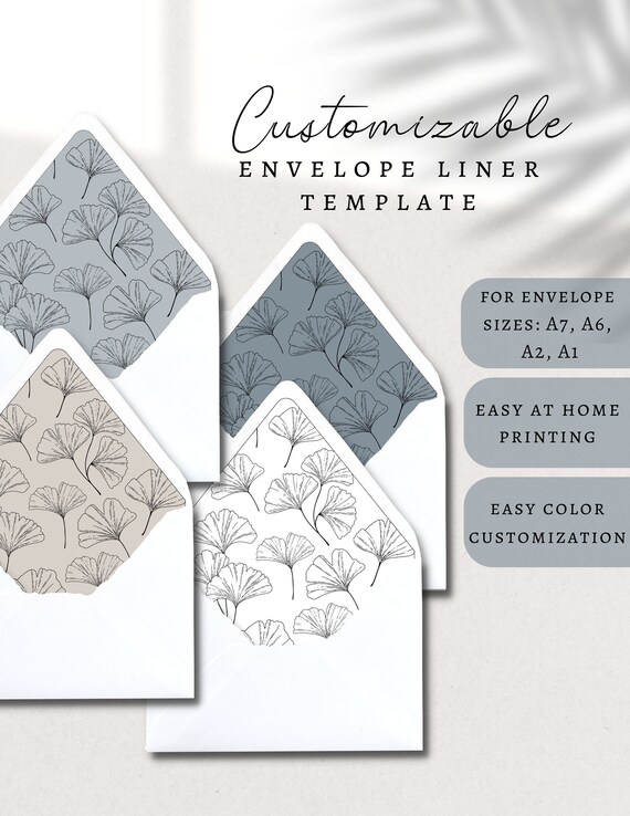 Envelope Liner Template Printable Envelope Liner Editable - Etsy