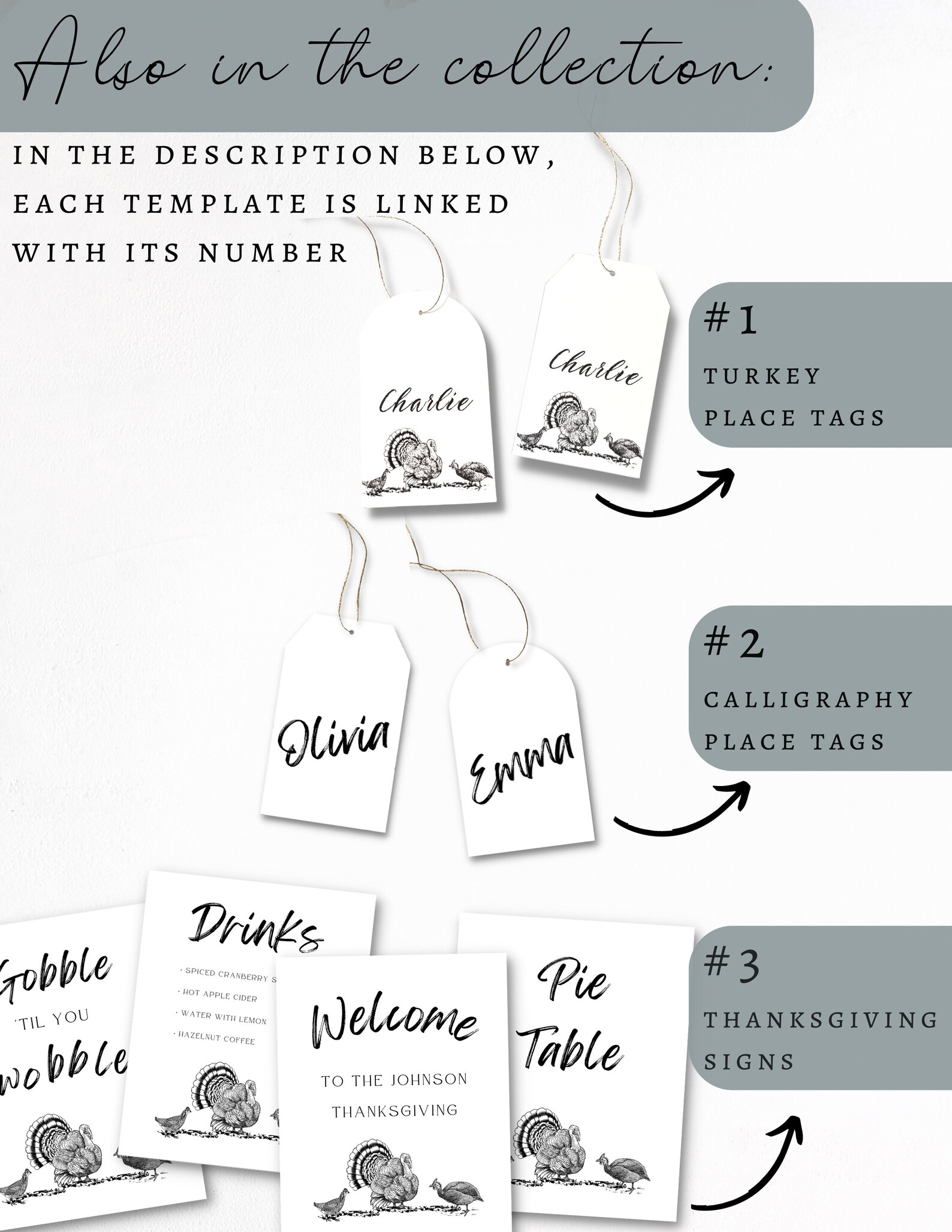 Thanksgiving Food Labels, Printable Thanksgiving Buffet Cards - Etsy