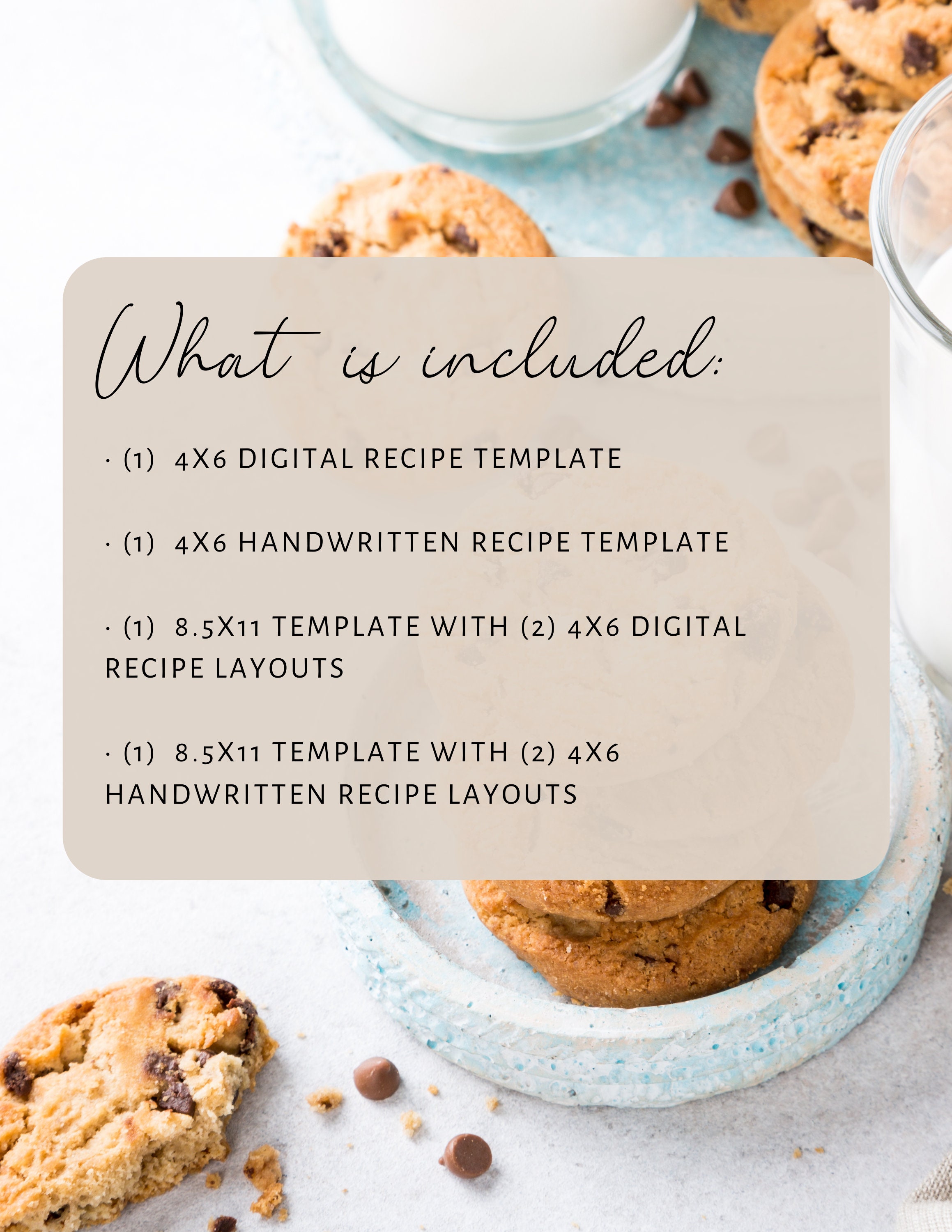 Recipe Template, Editable Recipe Card Template, Recipe Cards Printable ...