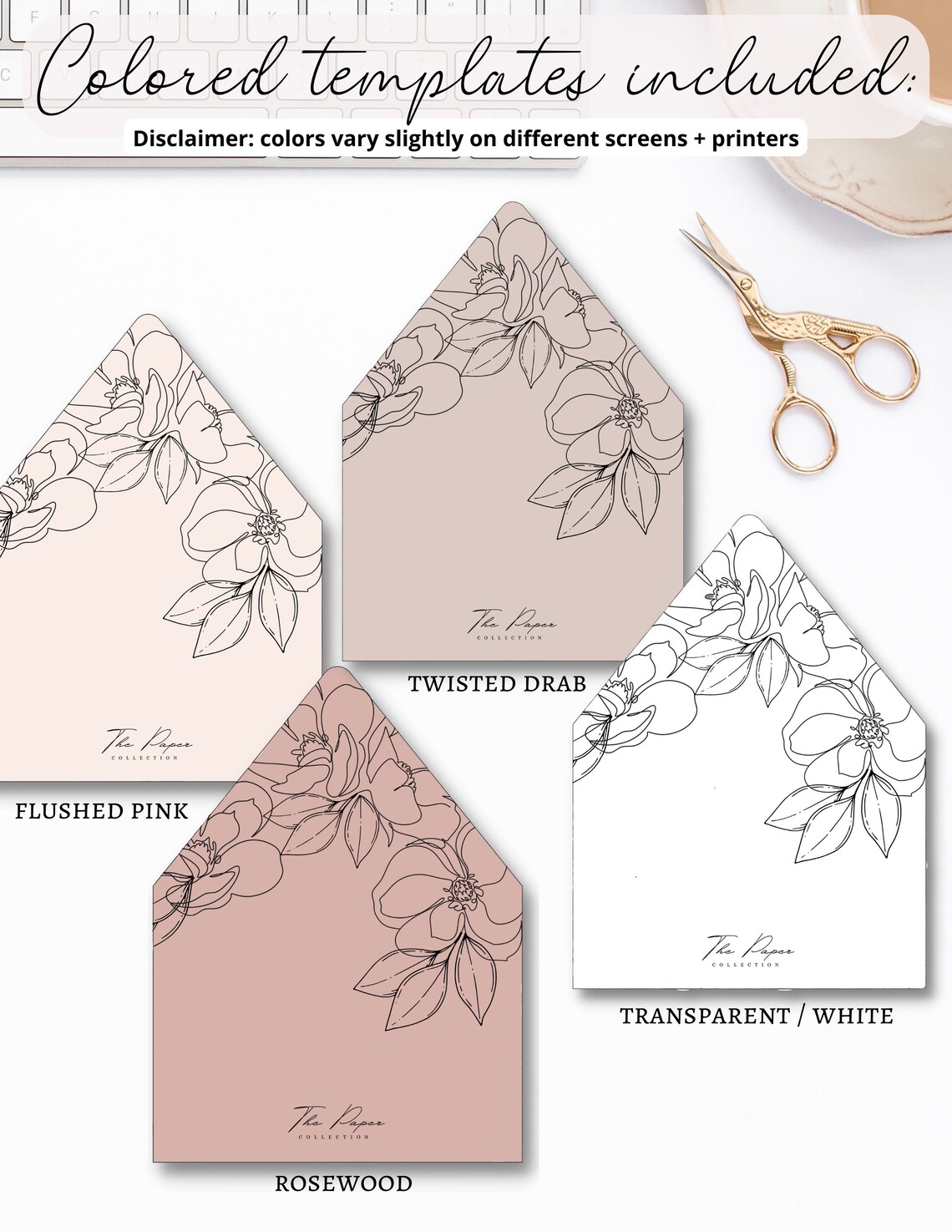 Envelope Liner Template, Printable Envelope Liner, Editable Envelope ...