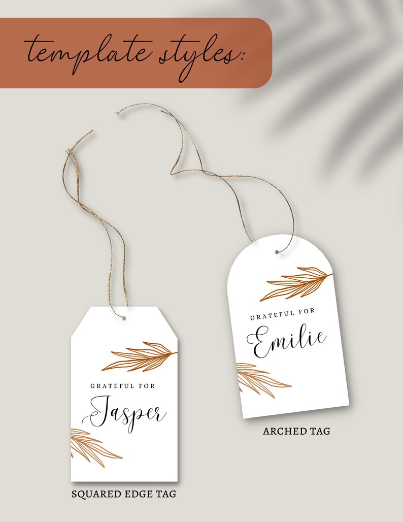 Printable Thanksgiving Place Card Tags, Thanksgiving Place Card ...