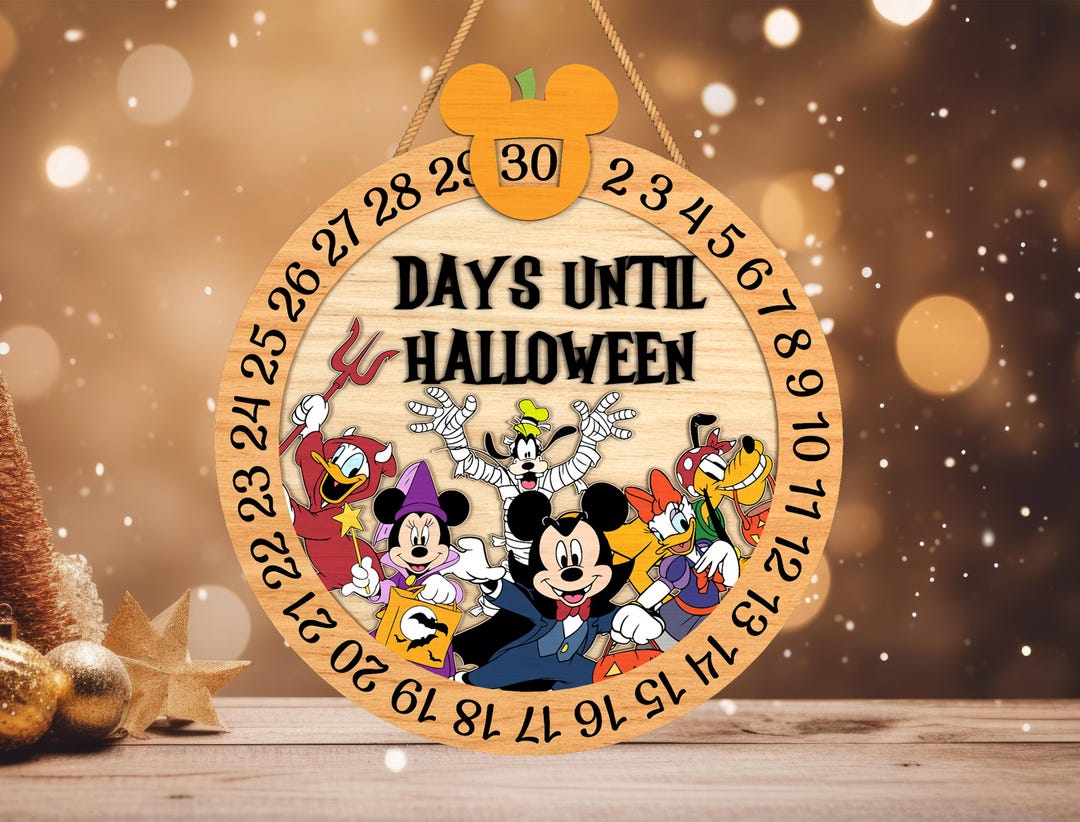 Halloween Cartoon Friends Countdown Calendar Svg, Happy Halloween Svg ...