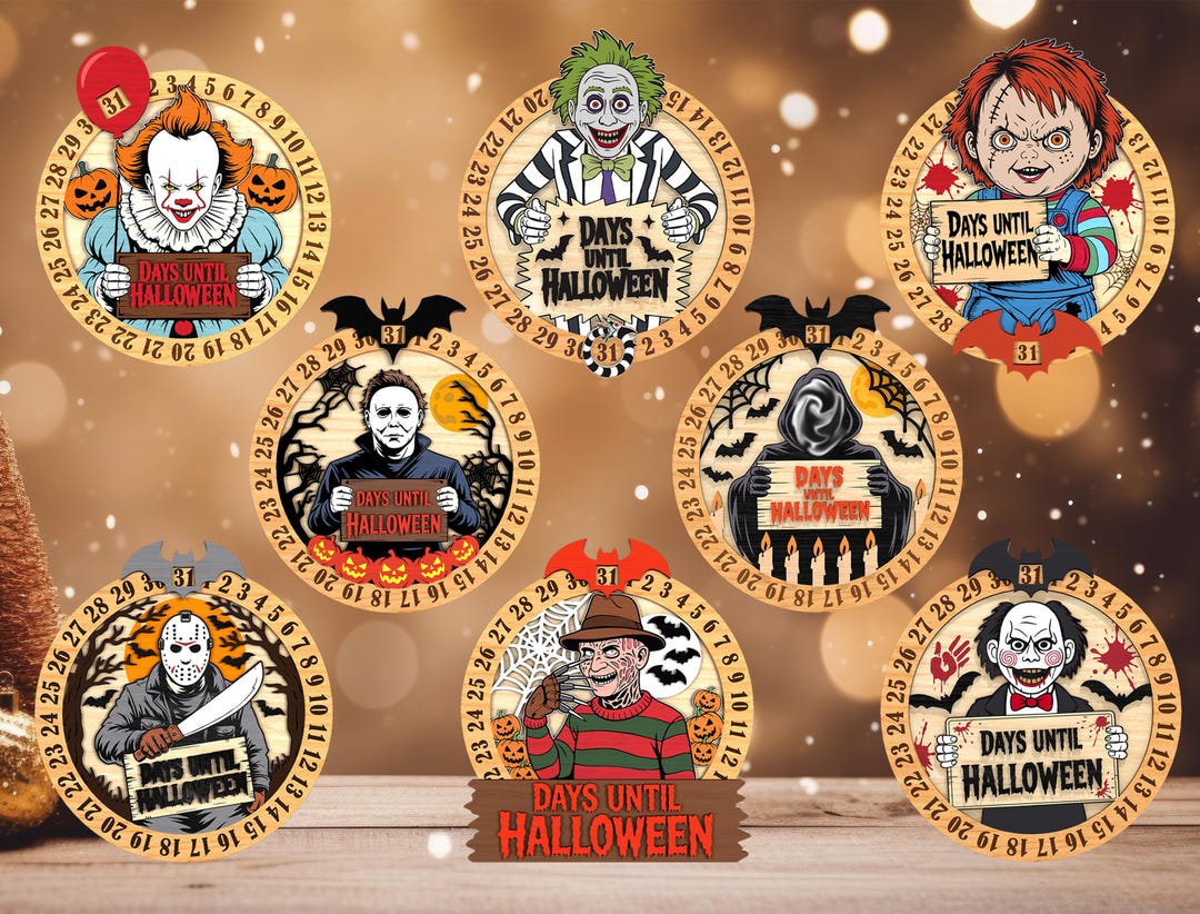 Horror Movies Countdown Calendar Svg, Happy Halloween Svg, Days Until ...
