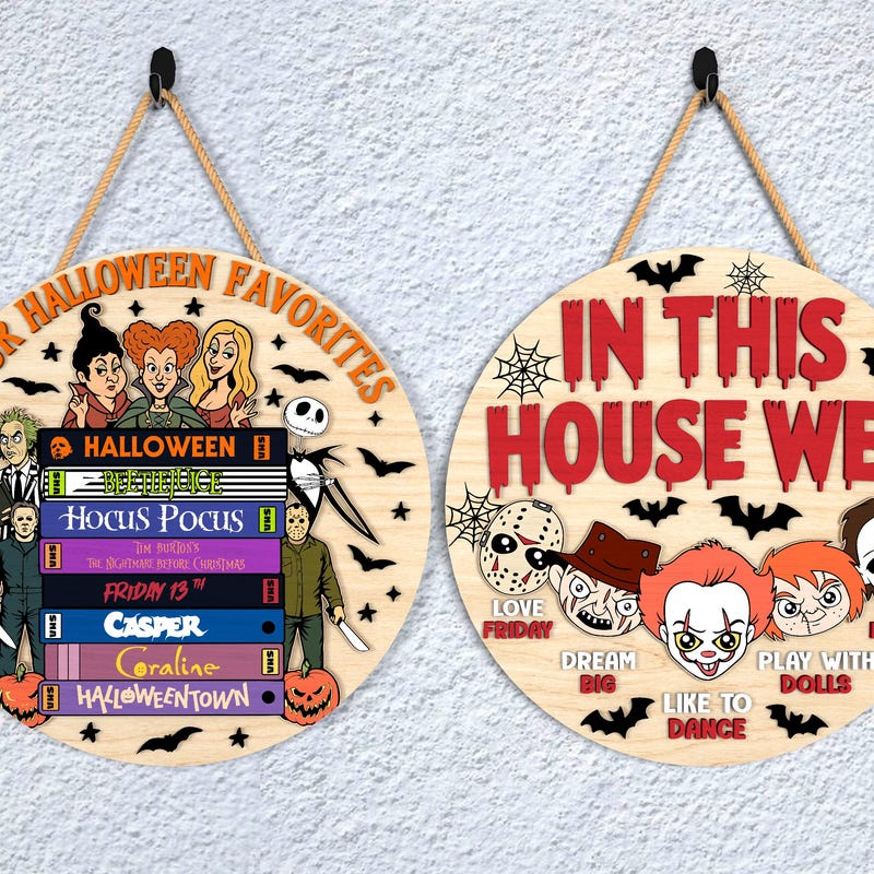 Horror Movie Sign Family - Etsy