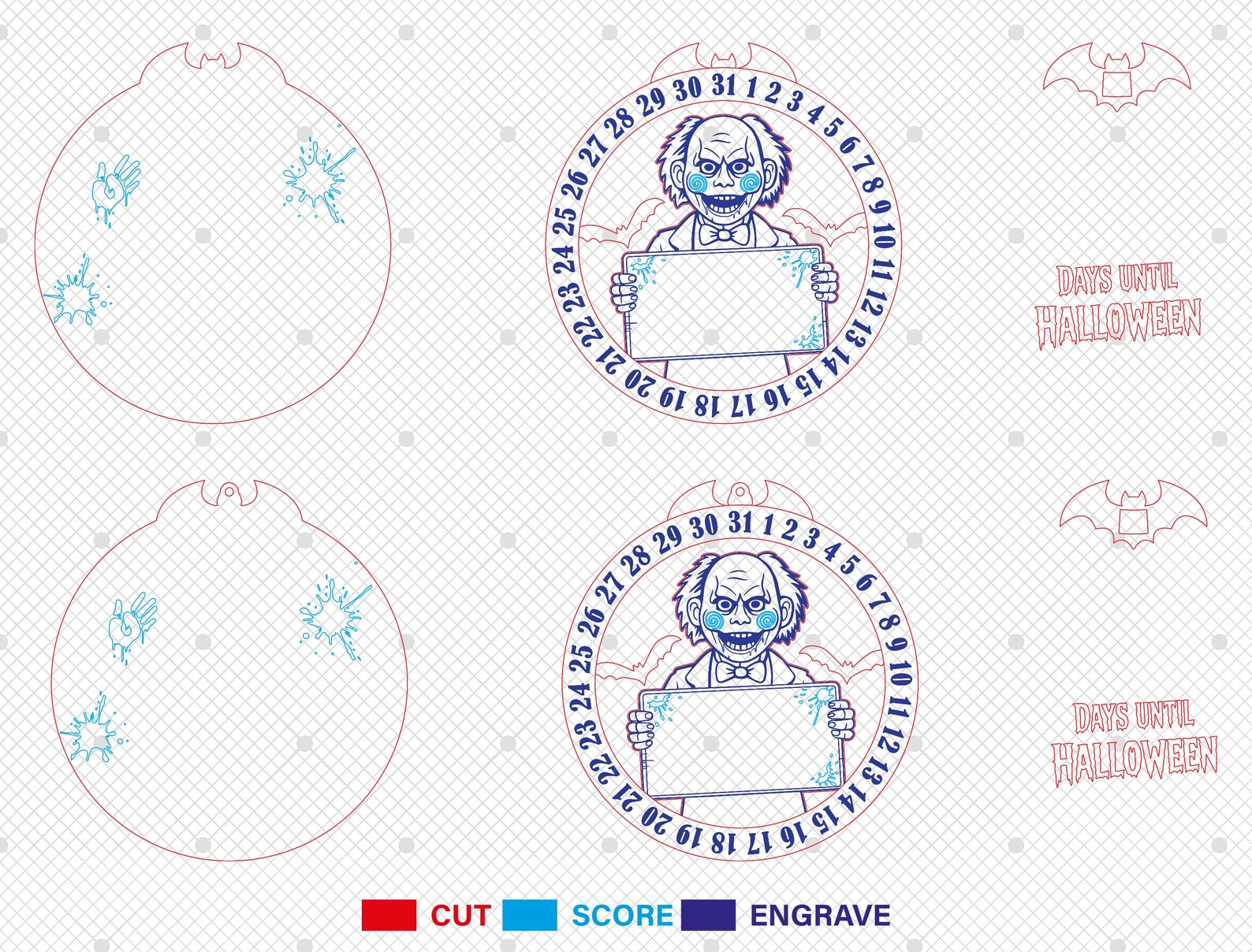 Horror Movie Countdown Calendar Svg, Happy Halloween Svg, Days Until ...