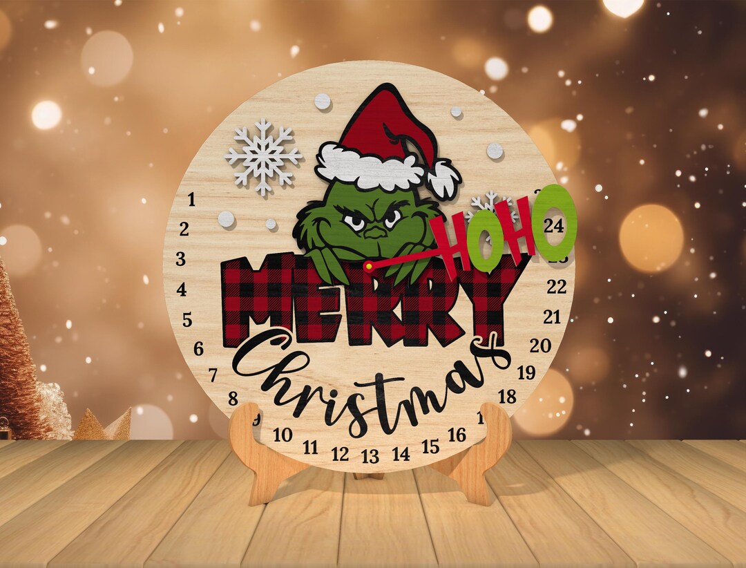 Cartoon Christmas Countdown Calendar Svg, Merry Christmas Svg, Cartoon ...