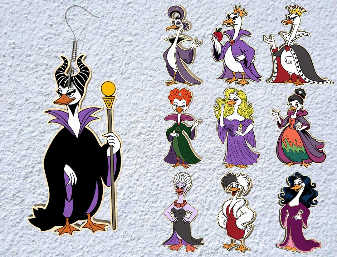 Goose Villain Earrings SVG Bundle, Funny Evil Goose Earrings Svg ...